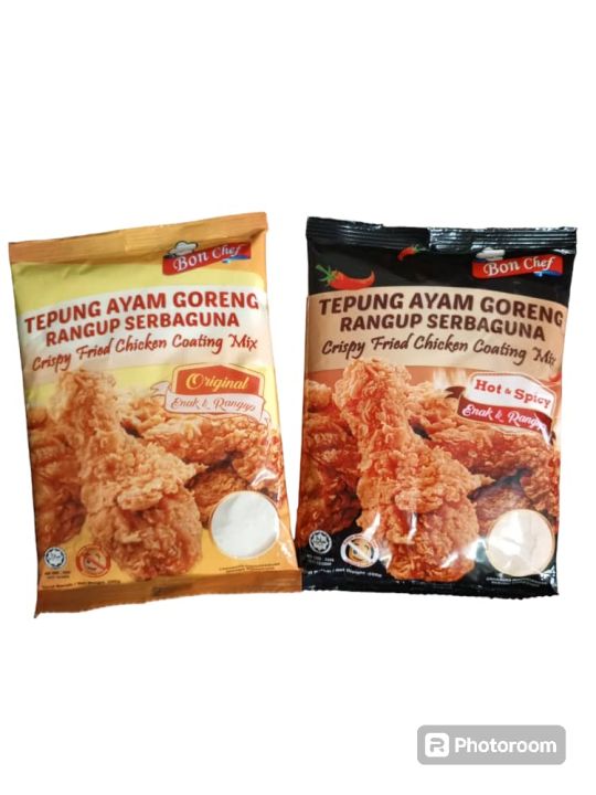 Tepung Ayam Goreng Serbaguna Bon Chef Original/ Hot And Spicy 200g x 2 ...