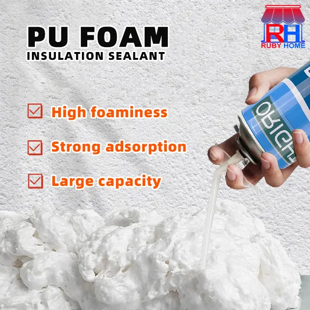 Ruby home 900g polyurethane foam Expanding Foam Spray 120 times high foaming volume sealant foam ...
