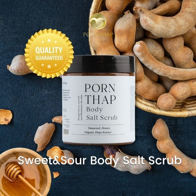 Pornthap Sweet & Sour Body Salt Scrub 250g พรเทพ สครับผิว มะขาม ...