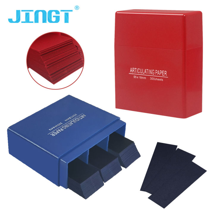 JINGT Premium Blue Articulating Paper for Dentists 300-Sheet 1.0mm Jaw ...