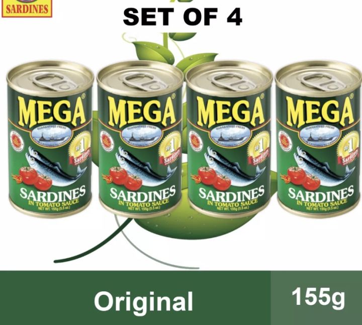 Mega Sardines 155g x 4 | Lazada