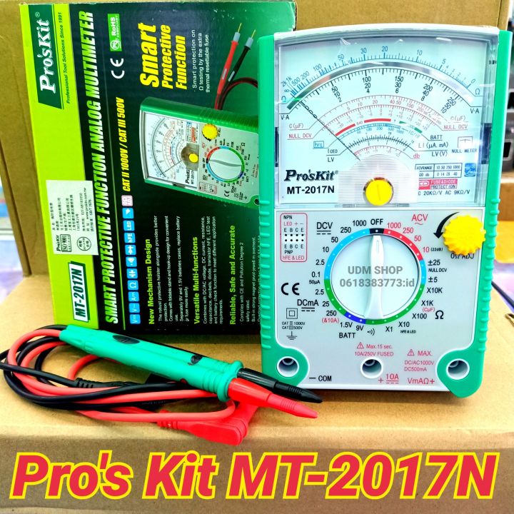 Pro's Kit MT-2017N Analog Multimeter มัลติมิเตอร์เข็ม มิเตอร์วัดไฟ มัล ...