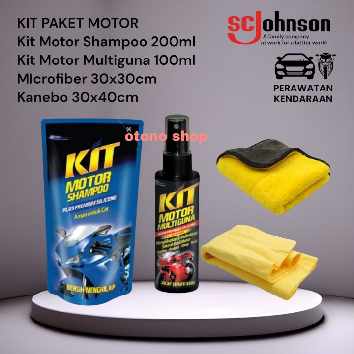 Kit Motor Shampoo - Kit Paket Perawatan - Kit Motor Multiguna - Lap ...