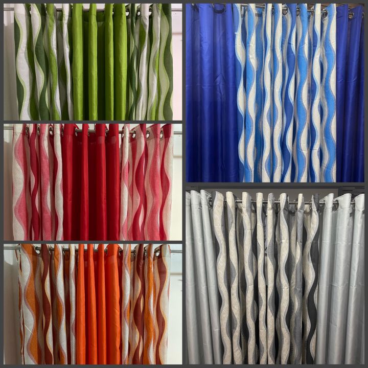 Ring Curtain Geena Wavy Spiral Designs 5ft 6ft and 7ft sold pe piece ...