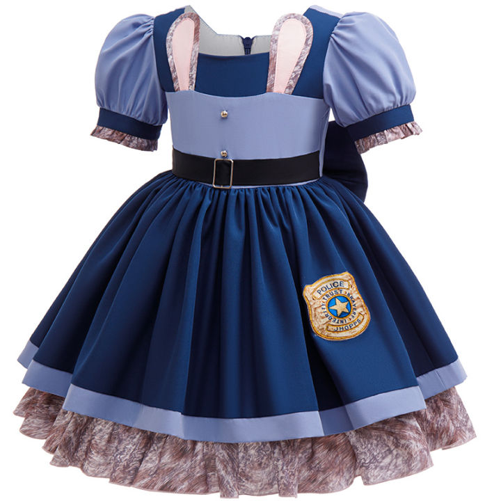 Disney Zootopia Judy Bunny Costume Cosplay for Girls Dress Carnival ...