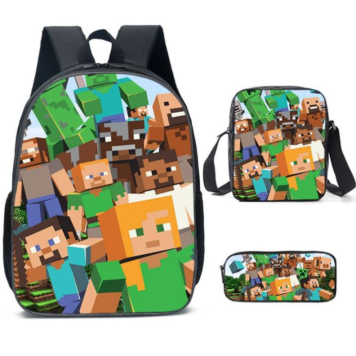 New MINECRAFT Schoolbag for Primary and Middle School Students My World ...