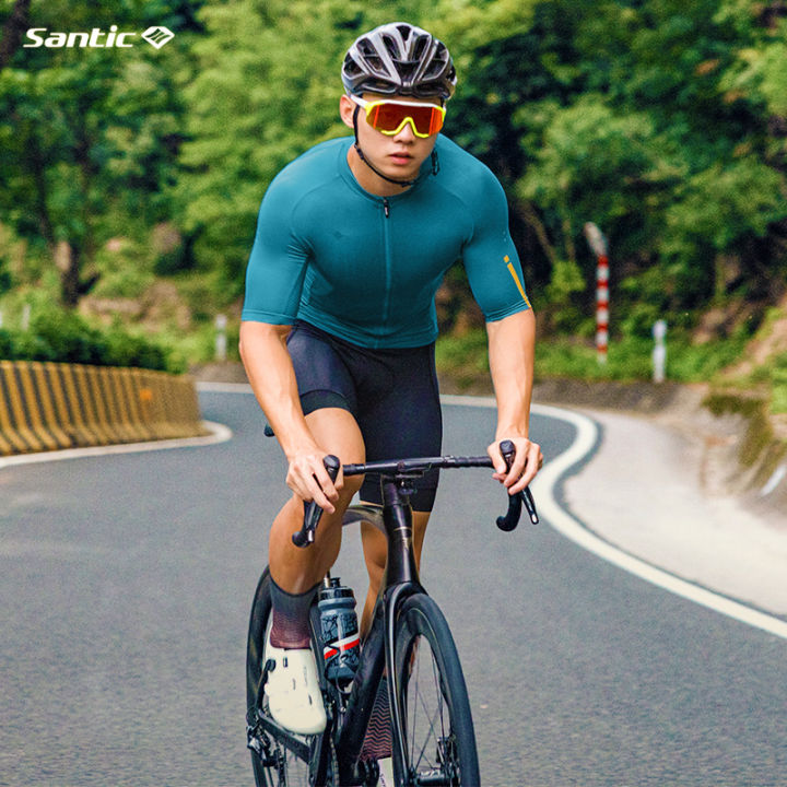 Santic Original Men Cycling Jersey Powerband Short Sleeve Jerseys Beginner Cycling Clothing Road ...