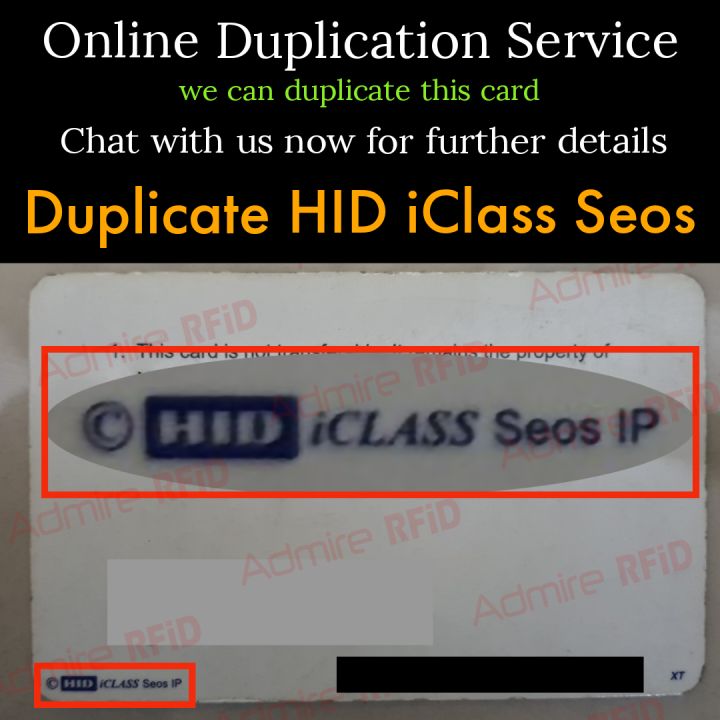 Duplicate HID iClass Seos IP Access Card Clone Cloning Duplication Replicate Extra Cards | Lazada
