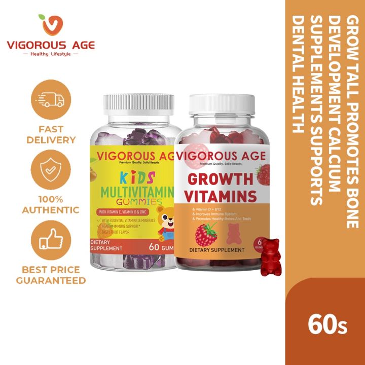Vigorous Age Vitamins for kids Calcium Gummies height increase Body ...