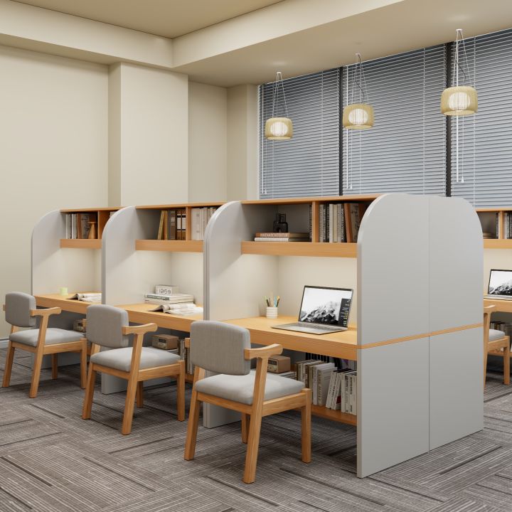 Study Desk Partitioned Enclosed Table Student Self-Learning Room Exam ...