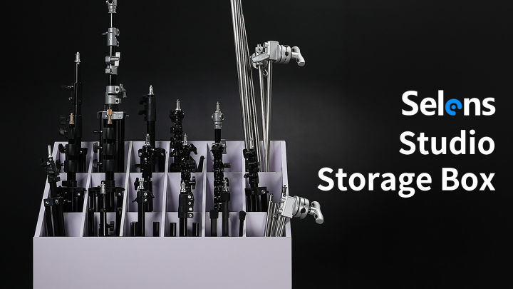 Selens Photo Studio Kits Storage Box 12/18 Compartments Light Stand ...