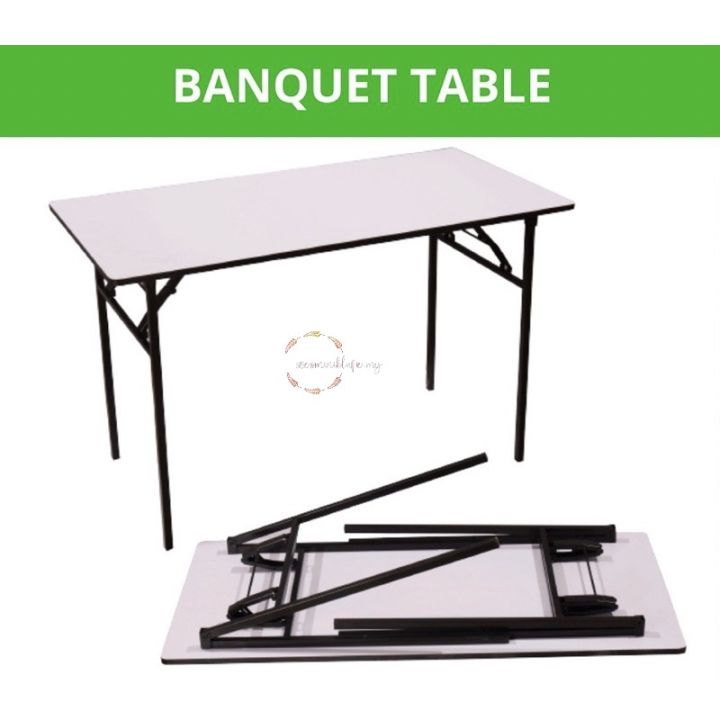 120cm x 60cm x 76cm Banquet Table Foldable Table Meja Jamuan Meja Boleh ...