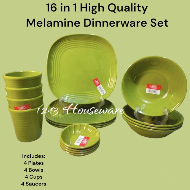 16 in 1 High Quality Melamine Dinnerware Set | Lazada PH