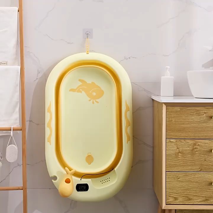 Bobbi Baby Foldable Baby Bath Tub With Net Kids Bathing Tubs Non-Slip ...