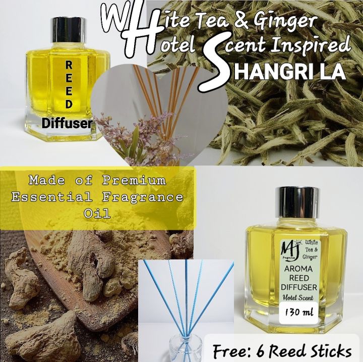 AROMA REED DIFFUSER / WHITE TEA & GINGER / HOTEL SCENT Inspired By SHANGRI LA/ HOME FRAGRANCES ...