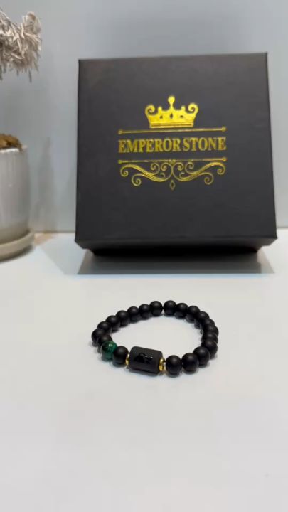 กำไลหินนิลดำแท้แบบใหม่ ราศีสิงห์ Emperor Stone | Lazada.co.th