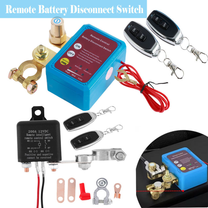 Car Kill Switch 12V 240A Remote Battery Disconnect Switch Automatic Car ...