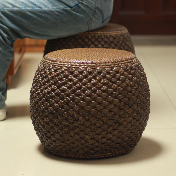 Japanese Style Wicker round Stool Low Table Sofa Side Table Handmade ...