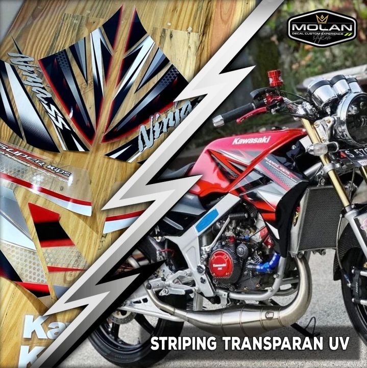 Decal Sticker Striping Variasi Transparan Uv Ninja Ss 2013 & Ninja R ...