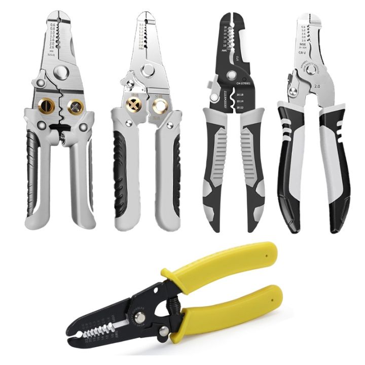 Multi-Purpose Wire Stripping Tool Stripper Scissors Crimper and Pliers ...