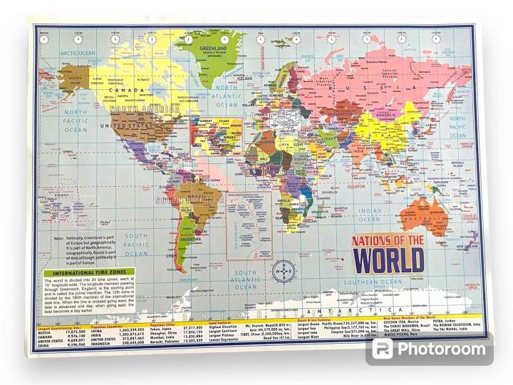 Available in Laminated and Not Laminated A4 size World Map | Nations of ...