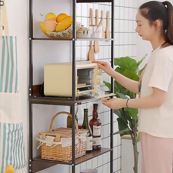 Rak Dapur Susun Minimalis Rak Oven Microwave Rak Bumbu Dapur Kayu Rak ...