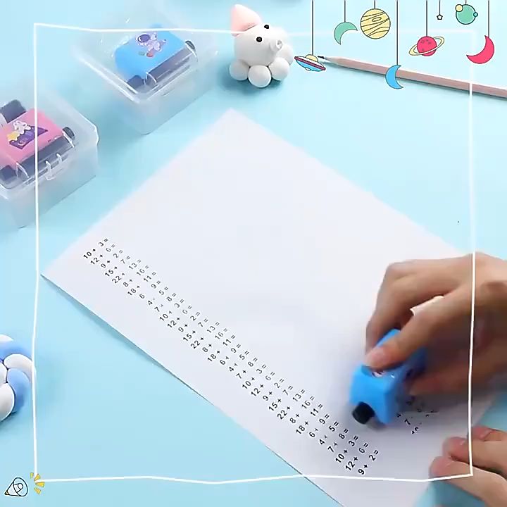 Math Roller Stamp Roller DIY Math Exercise Adjustable Number Rolling ...