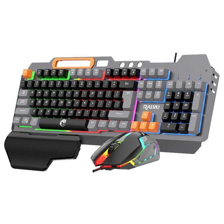 RAIKU | Wired Gaming Keyboard & Mouse Set with RGB Backlighting and ...