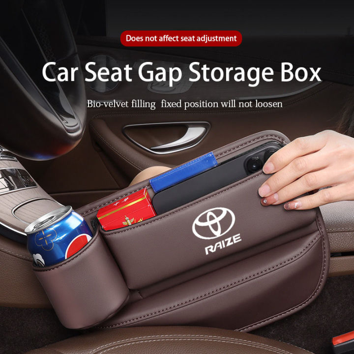Toyota Gr Gazoo Racing Leather Seat Gap Storage Box for Vios Raize Wigo ...