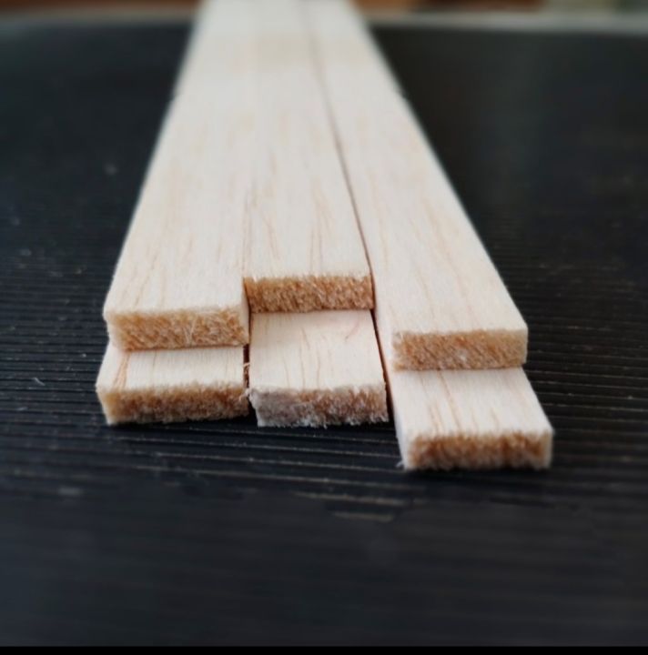 4pcs Kayu Balsa Strip 6mm x 12mm x 50cm Kayu maket kerajinan tangan ...
