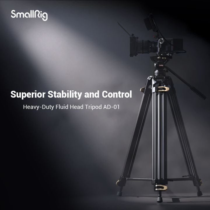 SmallRig 73" Heavy Duty Camera Tripod Kit with Tripod Dolly Wheels ...