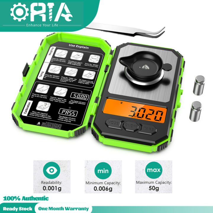 ORIA Digital Milligram Scale 0.006g-50g High Accurate Professional ...