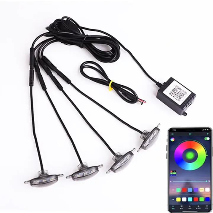 RGB Car Front Grille Lighting APP Control 12V Led Grid Grill Light for ...