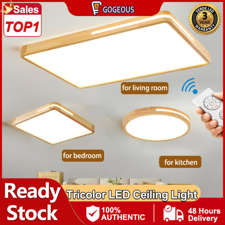 GOGEOUS NEW Led ceiling light with remote tricolor dimming ceiling ...