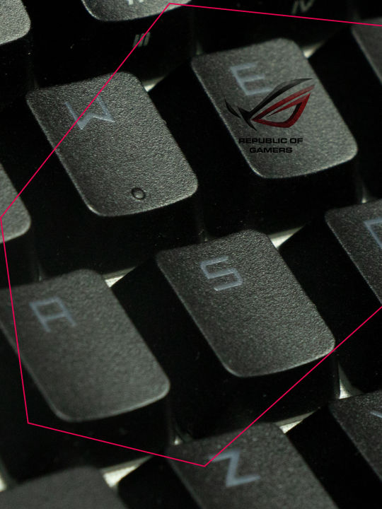 ROG Glowing 2 Mechanical Keyboard Keycaps PBT Transparent Black Single ...