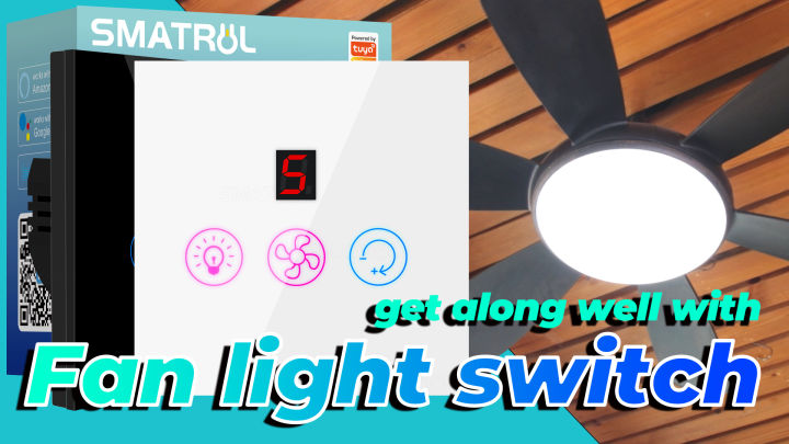SMATRUL Tuya Smart WiFi Fan Light Switch 2 in 1 On Off Control Speed ... SMATRUL Tuya Smart WiFi Fan Light Switch 2 in 1 On Off Control Speed ...