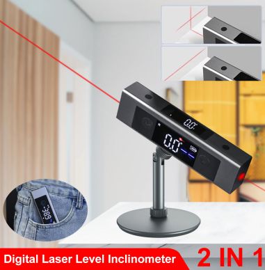 VOVA 2 In 1 Laser Level Digital Inclinometer Laser Protractor Angle ...