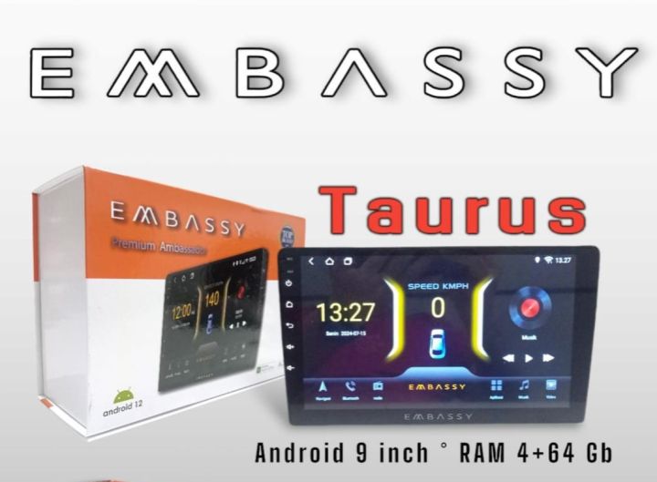 Head Unit Mobil Android Embassy Premium Ambassador 9 Inci TAURUS RAM 4 ...