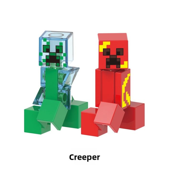 Creative Building Blocks Toy Minecraft Steve Zombie Creeper Villager ...