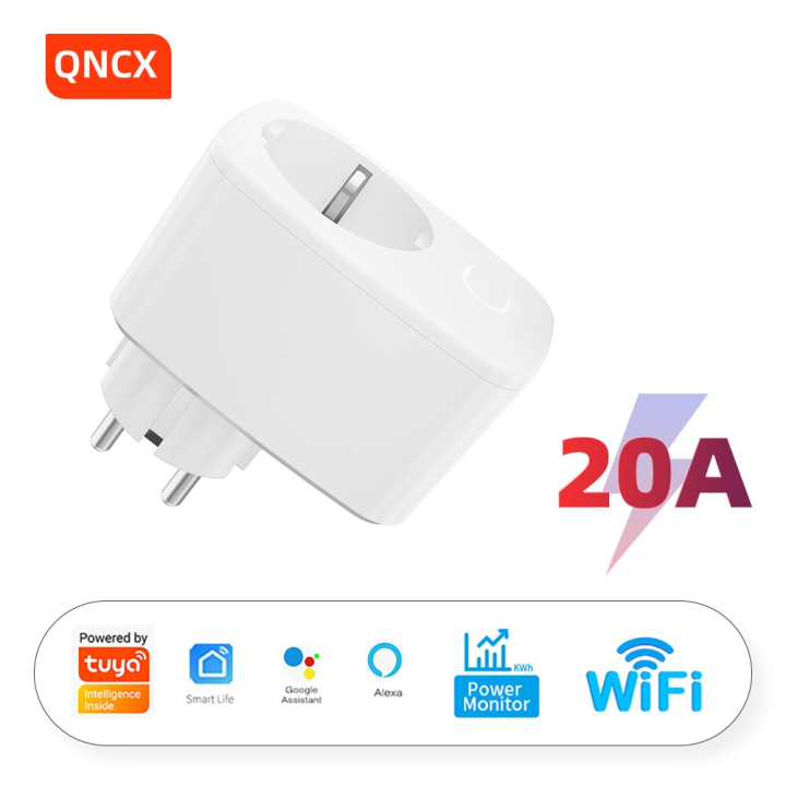 Tuya WiFi Smart Plug 16A/20A EU Smart Socket With Power Monitor Timing ...