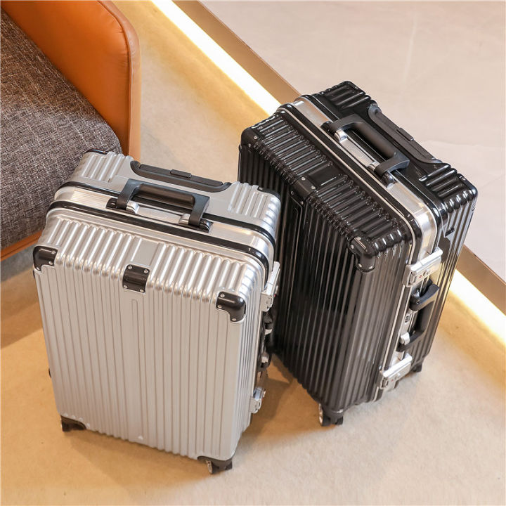 Durable Aluminum Frame Luggage Suitcase Fashionable Trendy Polyester ...