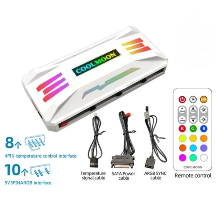 Controller Coolmoon A RGB / ARGB PWM 3pin 4pin 5v | Lazada Indonesia