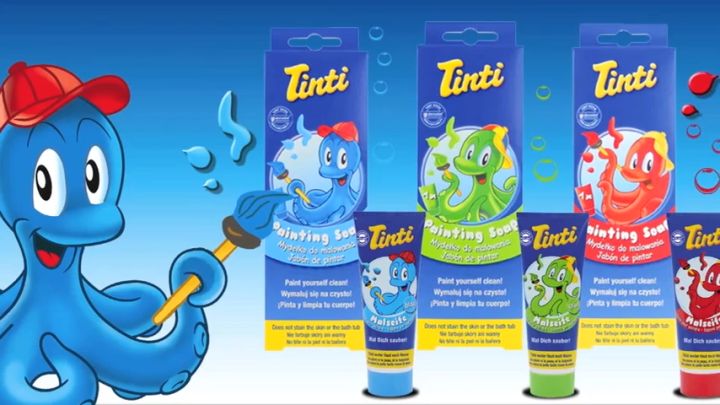 TINTI® Painting Soaps สบู่เด็ก ระบายสีหน้าและตัว 70 ml. เปลี่ยนสีน้ำ ...