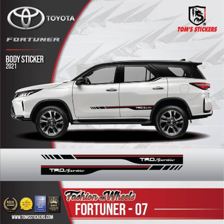 👍👍 TOYOTA FORTUNER CAR BODY STICKER SET FORTUNER - 07 | Lazada