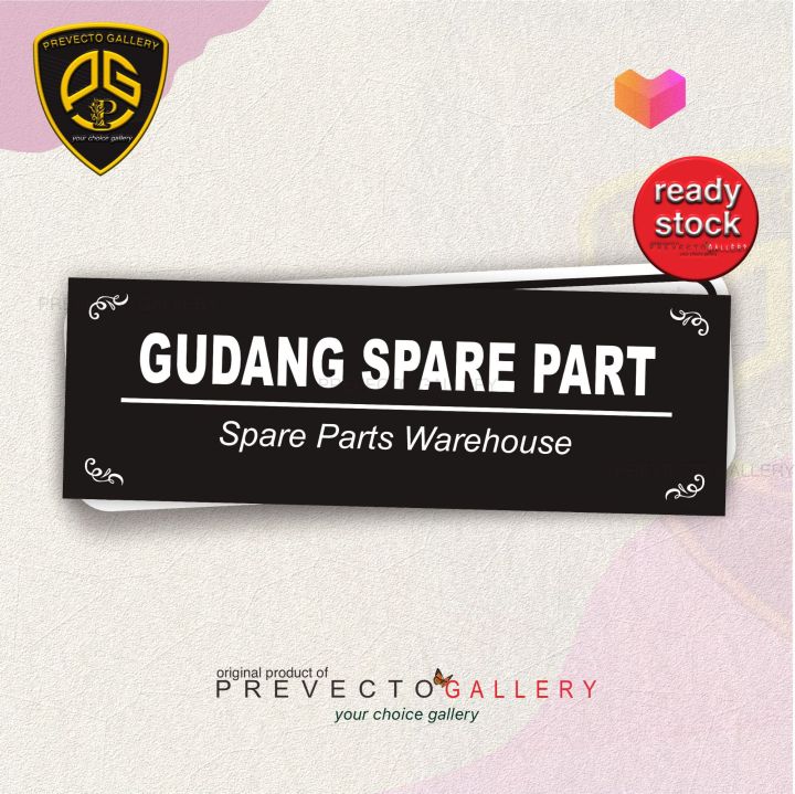 Sticker Information Sign Rambu Gudang Sparepart | Lazada Indonesia