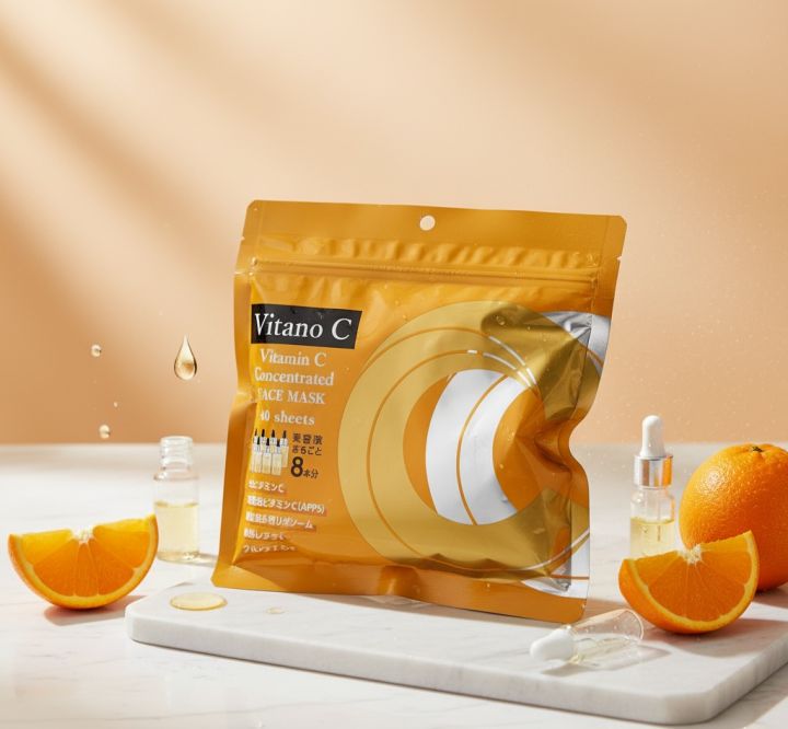 [Made in Japan] Vitano C Vitamin C Concentrated Face Mask มาสก์หน้าสูตร ...