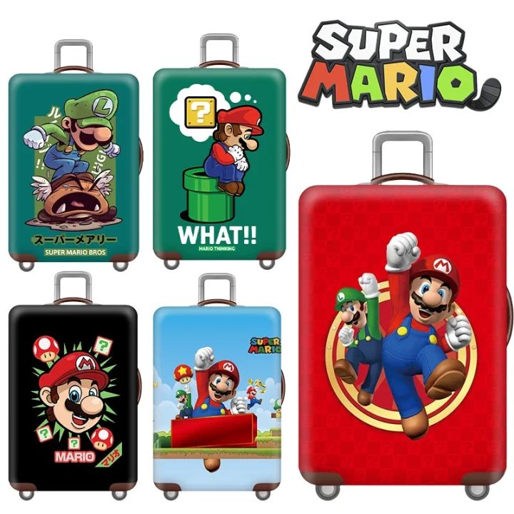 Super Mario cartoon luggage case, anime pattern, 18-32 inch luggage ...
