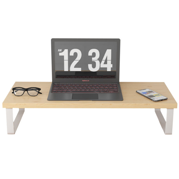 Iron Desktop Storage Notebook Computer Riser Monitor Desk Shelf Living ...