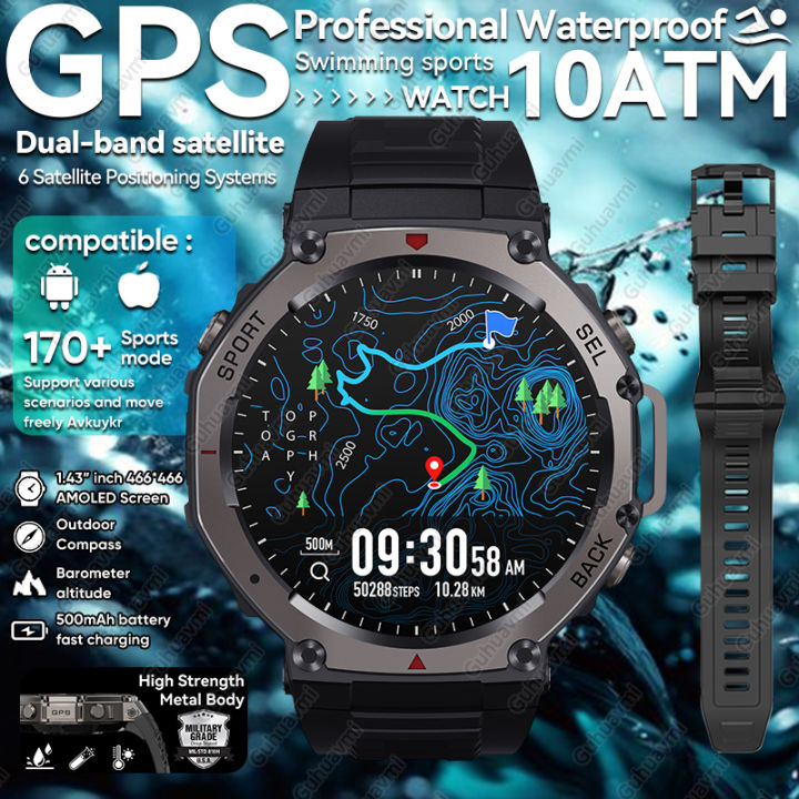 T-Rex 3 Ultra GPS Smart Watch 5 ATM Waterproof Built-in Dual-band GNSS ...