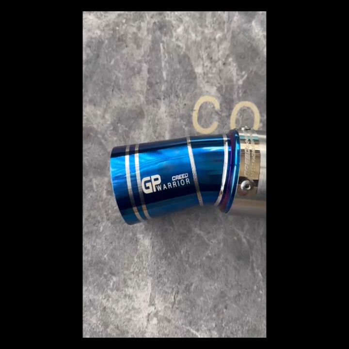 Motorcycle exhaust pipe GP universal 38-51mm stainless steel titanium ...